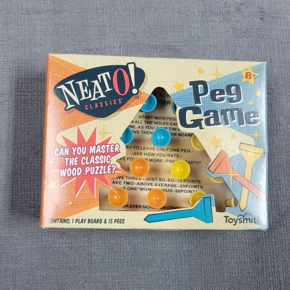 neato | Games | New Wooden Puzzle Peg Board Game | Poshmark
